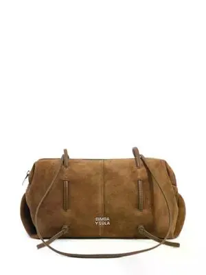 Bimba Y Lola Olive Suede Lolita Bag - Brown