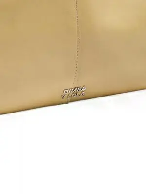 Bimba Y Lola Oatmeal Leather Maxi Shopper Bag