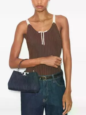 Tory Burch Mini Eleanor Denim Satchel