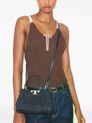 Tory Burch Mini Eleanor Denim Satchel