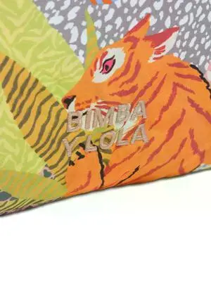 Bimba Y Lola Large Wild-print Nylon Make-up Case