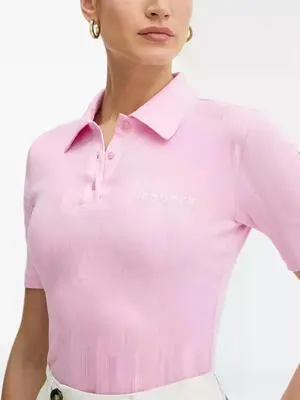 Iceberg Logo-embroidered Ribbed-knit Polo Shirt