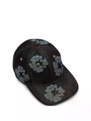 DENIM TEARS Wreath Denim Cap - Black
