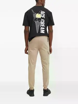 EA7 Logo-print Cuffed Cargo Pants