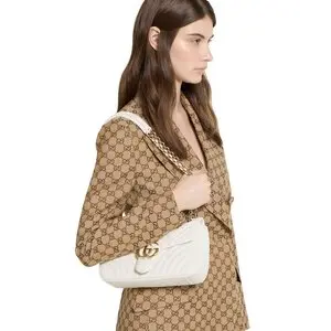 Gucci Gg Marmont Medium Shoulder Bag In Leather