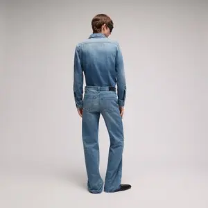 Gucci Flared Denim Pants With Horsebit Detail