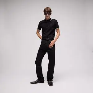 Gucci Cotton Piquet Polo Shirt With Embroidery - Black