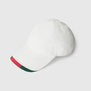Gucci Cotton Canvas Baseball Hat - White