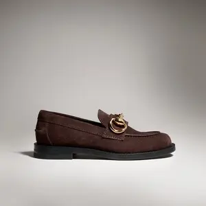 Gucci Suede Boulevard Loafer With Horsebit Detail