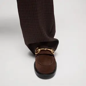 Gucci Suede Boulevard Loafer With Horsebit Detail - Brown