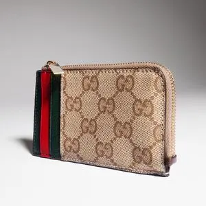 Gucci Card Case With Multicolor Slots Original Gg Fabric