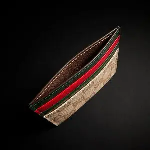 Gucci Card Case With Multicolor Slots Original Gg Fabric