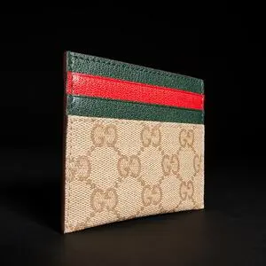 Gucci Card Case With Multicolor Slots Original Gg Fabric