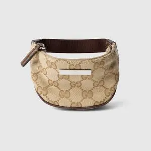 Gucci Tag Mini Coin Purse Gg Canvas - Beige