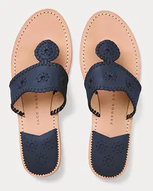 Lilly Pulitzer® Jack Rogers Jacks Leather Flat Sandal