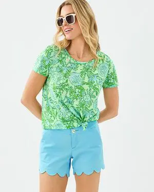 Lilly Pulitzer® Etta Scoop Neck Top - Cool Mint Catchin Rays