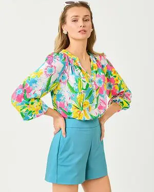 Lilly Pulitzer® Elsa Silk Top - Multi Lovely Lilly