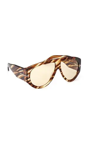 TOM FORD Bronson Acetate Sunglasses - Brown