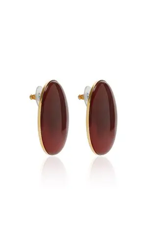 JENNIFER BEHR Audra 18k Gold-plated Brass Carnelian Earrings