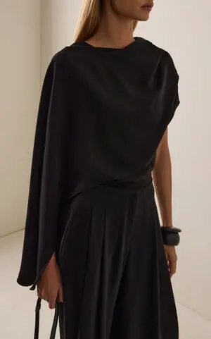 SLOAN Exclusive Chiffon Cape Top