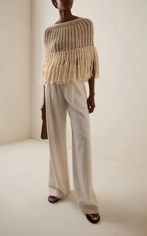 SLOAN Exclusive Fringed Crochet Capelet