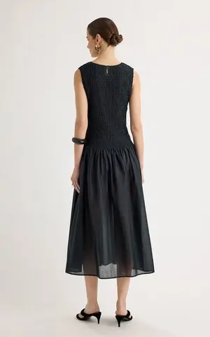 Merlette Sofia Cotton Voile Dress - Black