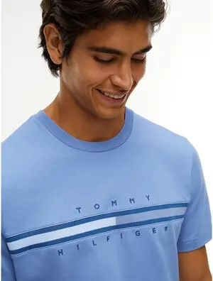 Tommy Hilfiger Tonal Flag Logo T-shirt - Washed Ink