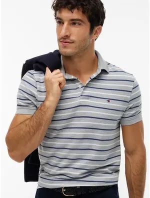 Tommy Hilfiger Regular Fit Striped Wicking Polo