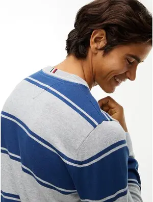 Tommy Hilfiger Rugby Stripe Crewneck Sweater