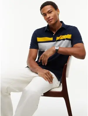 Tommy Hilfiger Regular Fit Block Stripe Polo
