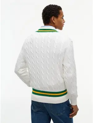 Tommy Hilfiger Relaxed Fit Cable Knit Cricket Sweater