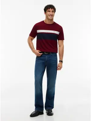 Tommy Hilfiger Block Stripe T-shirt - Burgundy