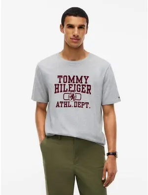 Tommy Hilfiger Athletic Department Logo T-shirt - Grey Heather