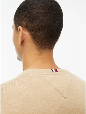 Tommy Hilfiger Crewneck Sweater In Cotton - Beige
