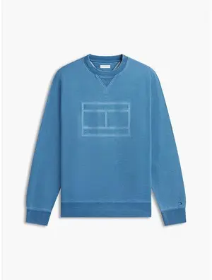 Tommy Hilfiger Flag Logo Indigo-dyed Sweatshirt