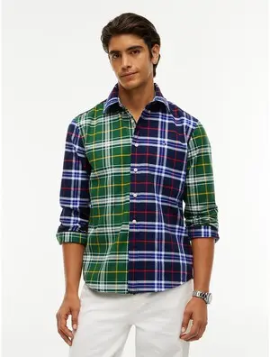Tommy Hilfiger Regular Fit Mixed-tartan Oxford Shirt