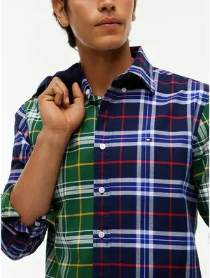 Tommy Hilfiger Regular Fit Mixed-tartan Oxford Shirt