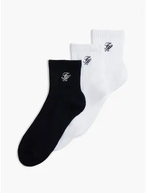 Tommy Hilfiger Monogram Sport Quarter-top Sock 3-pack - Lucent White/multi