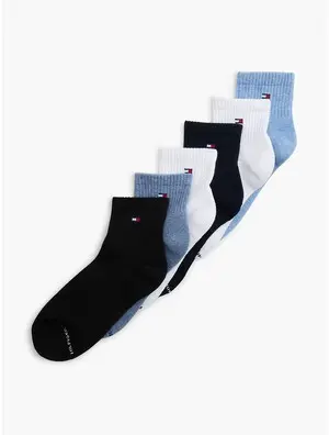Tommy Hilfiger Quarter-top Sock 6-pack - Blue Heather/multi