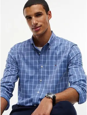 Tommy Hilfiger Regular Fit Windowpane Tech Shirt