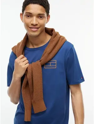 Tommy Hilfiger Embroidered Flag Logo T-shirt