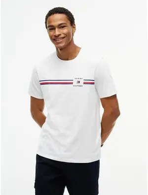 Tommy Hilfiger Signature Stripe T-shirt - Ecru