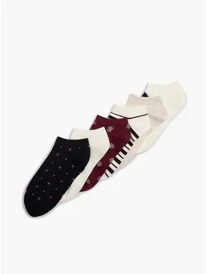 Tommy Hilfiger Preppy Mix Ankle Sock 6-pack - Ivory/multi
