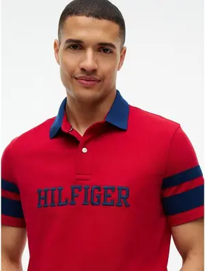 Tommy Hilfiger Regular Fit Varsity Stripe Logo Polo