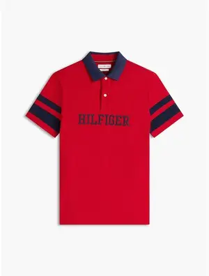 Tommy Hilfiger Regular Fit Varsity Stripe Logo Polo