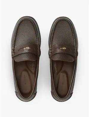 Tommy Hilfiger Pebble Grain Leather Penny Loafers
