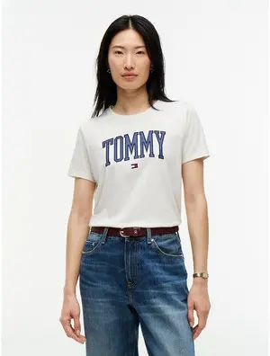 Tommy Hilfiger Varsity Logo T-shirt - Ivory