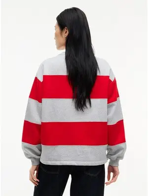 Tommy Hilfiger Varsity Logo Rugby Stripe Sweatshirt