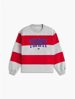 Tommy Hilfiger Varsity Logo Rugby Stripe Sweatshirt