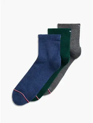 Tommy Hilfiger Sport Quarter-top Sock 3-pack - Blue Heather/multi